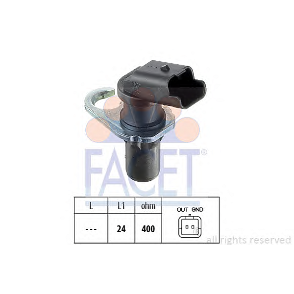 FACET 9.0258 (19209C / 9635732980) датчик положения коленвала\ Citroen (Ситроен) jumpy, Peugeot (Пежо) expert 2.0hdi,