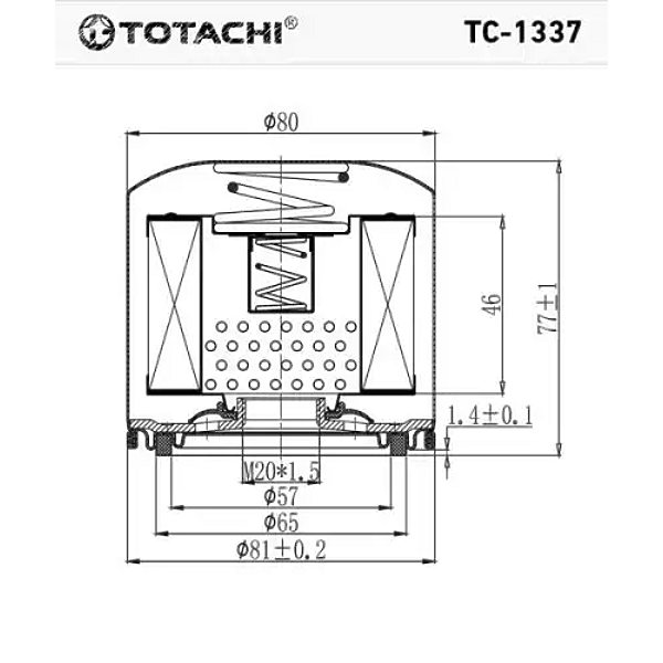 TOTACHI TC-1337 фильтр масляный