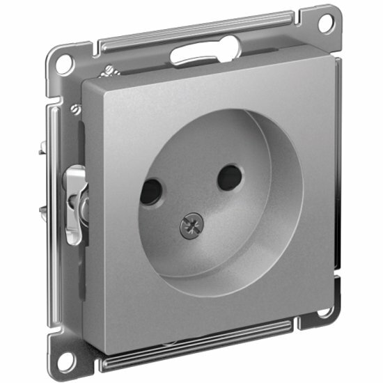 Розетка Systeme Electric (schneider Electric) SCHNEIDER ELECTRIC ATLASDESIGN 16А, механизм, алюминий ATN000349