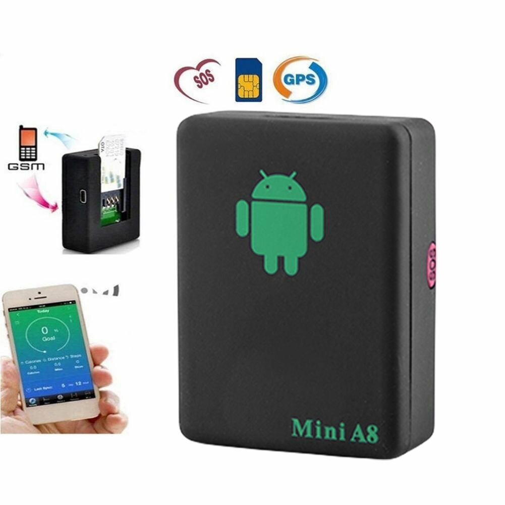 Миниатюрный GPS-трекер A8 для автомобилей, детей и пожилых людей с функцией прослушивания окружающей среды