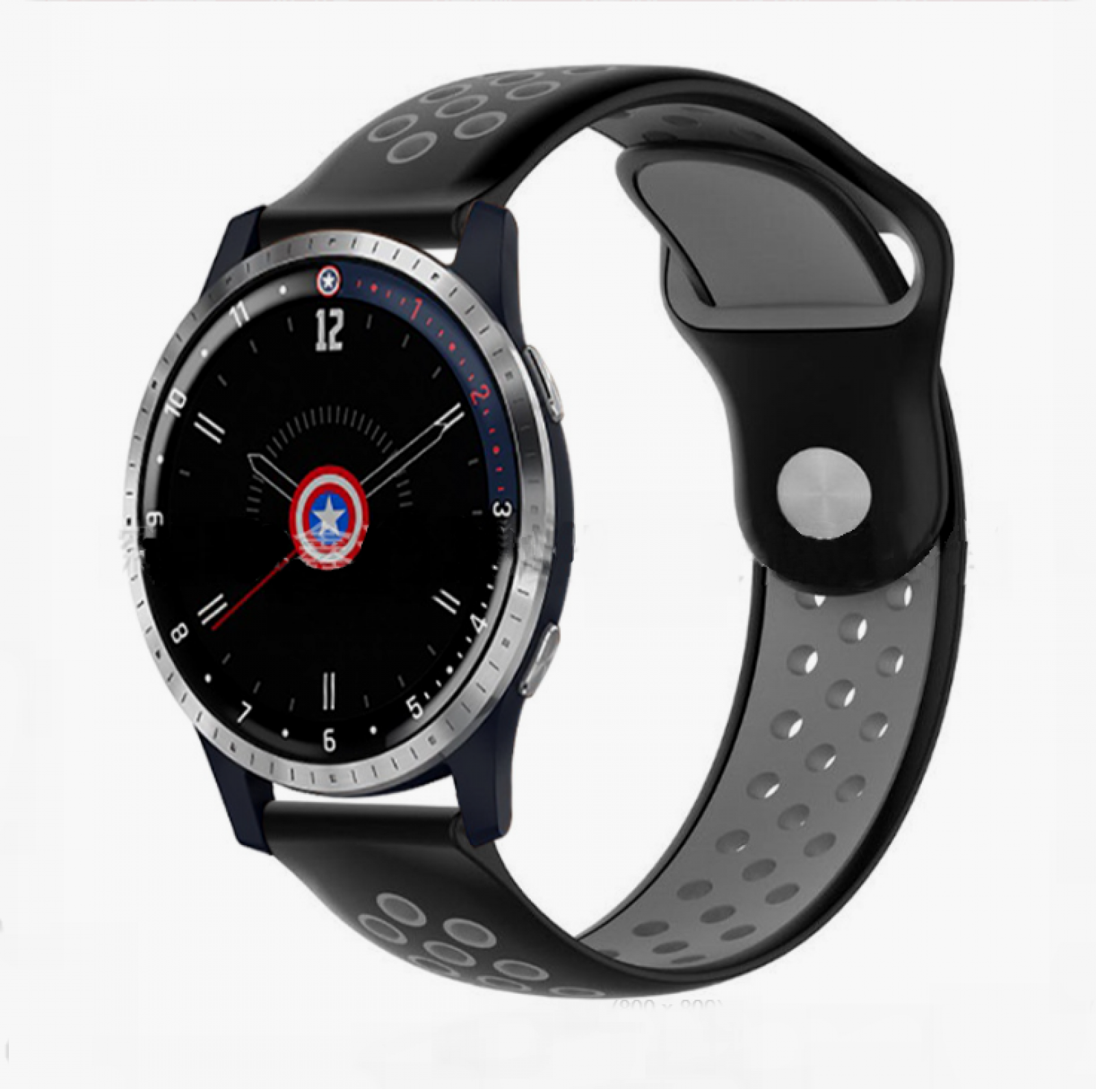 Сменный силиконовый ремешок MyPads для умных часов Garmin First Avenger Vivoactive 4 Fenix Chronos Darth Vader черный