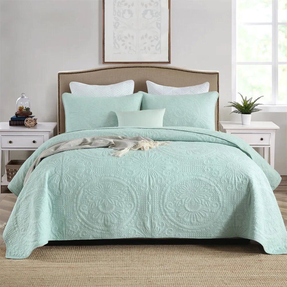 AiWinsure Покрывало patchwork quilts, Хлопок с размерами: 270 см х 250 см