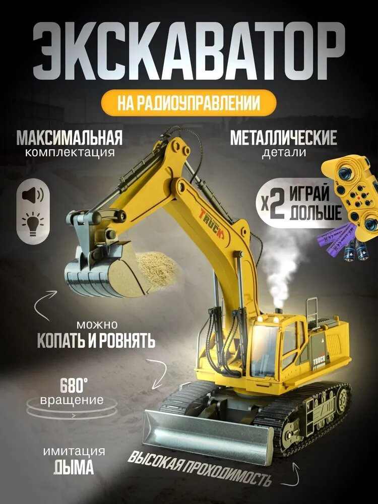 Libom. Самосвал-камаз на радиоуправлении игрушка для мальчика 6+ / грузовая машина на пульте управления / подарок для мальчика