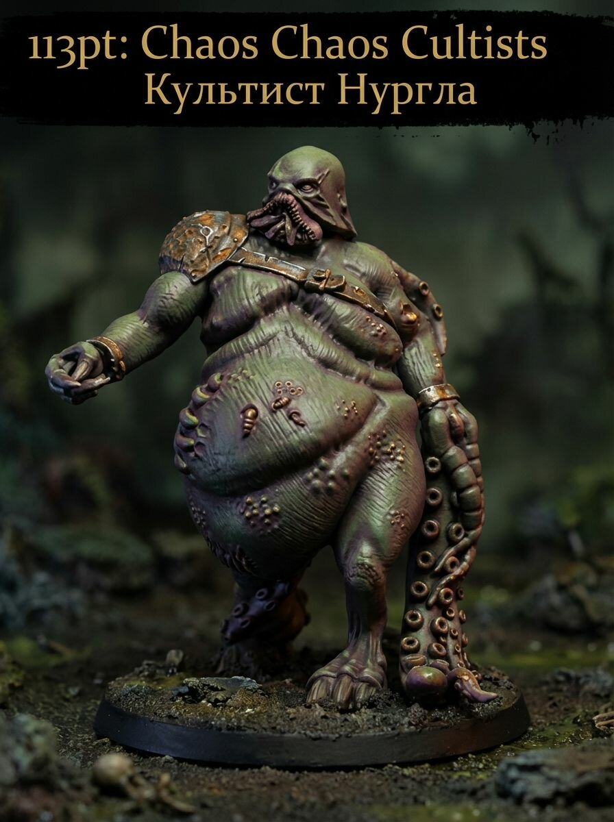 Chaos Cultists Культист Нургла миниатюра