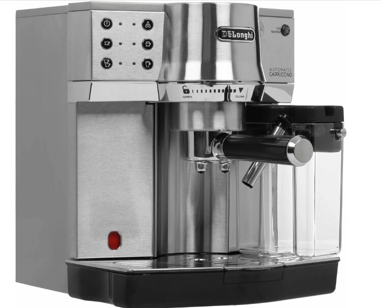 Кофеварка рожковая EC860. M серебристый