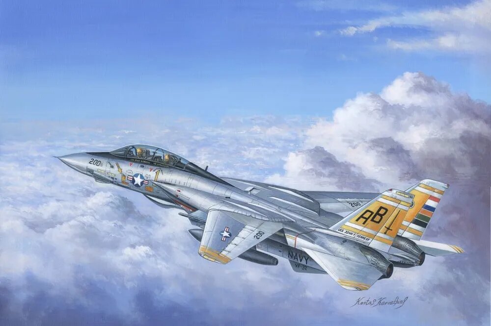 1:48 Американский истребитель F-14A Tomcat модель военной техники