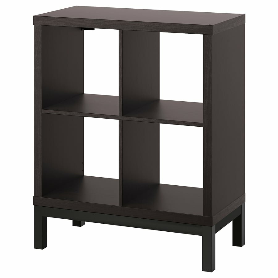 Книжный стеллаж 4 полки IKEA KALLAX цвет темно-коричневый 77x94 см 894.426.17