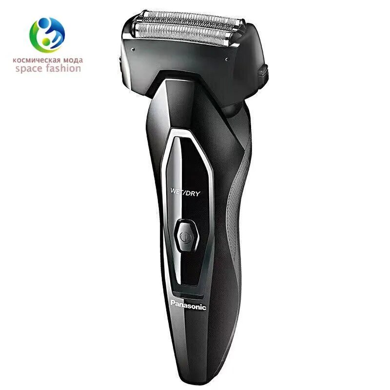 Panasonic Электробритва Электробритва Panasonic возвратно-поступательная с тремя лезвиями для влажной и сухой бритвы FRT2, серебристый, черный