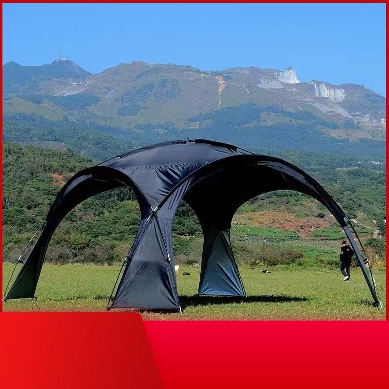 Садовый тент для павильона, черный 4,1*4,1*2,3 Купольный навес