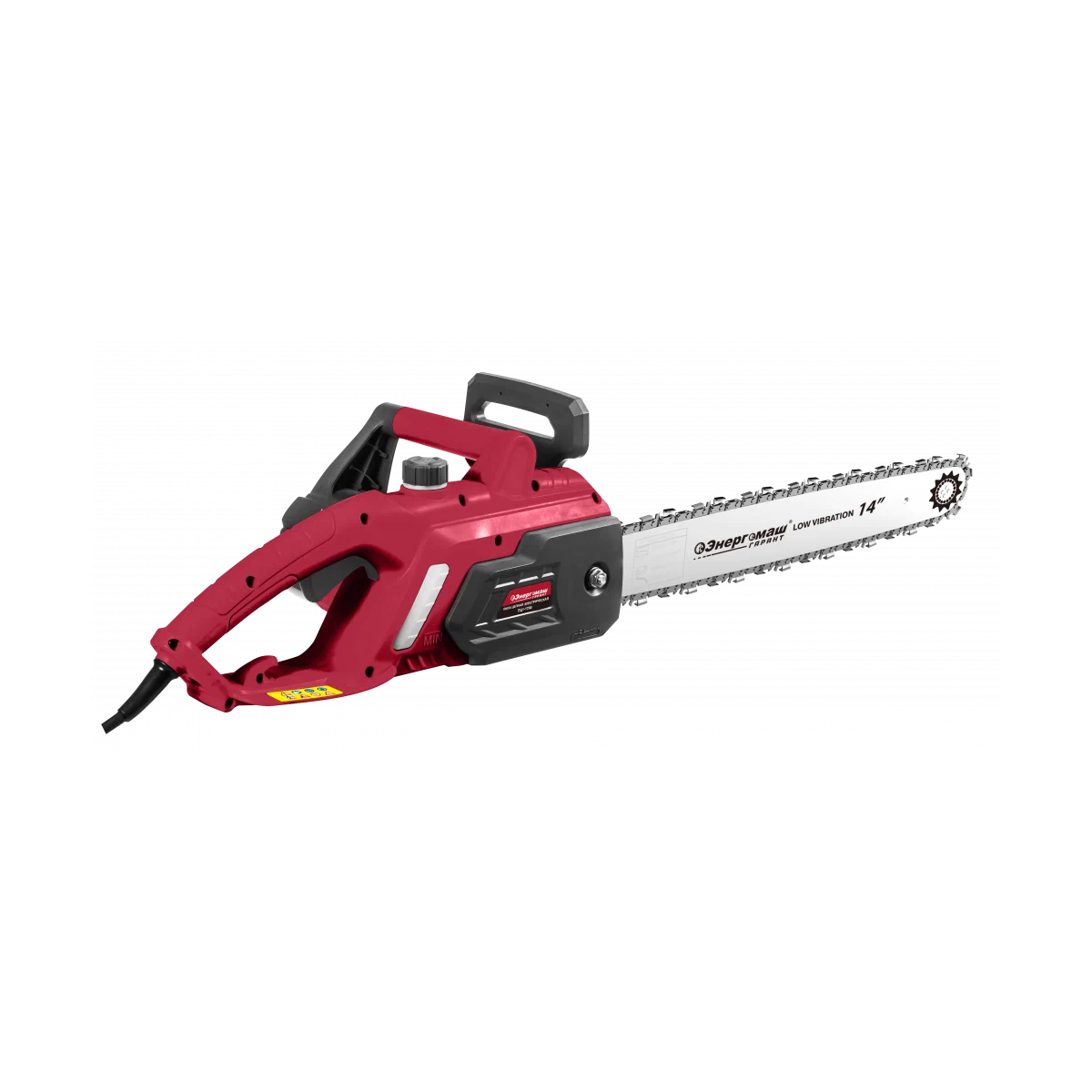 Пила цепная электрическая Энергомаш гарант ПЦ1-1700, красная 1700 Вт, длина шины 35,5 см (14")