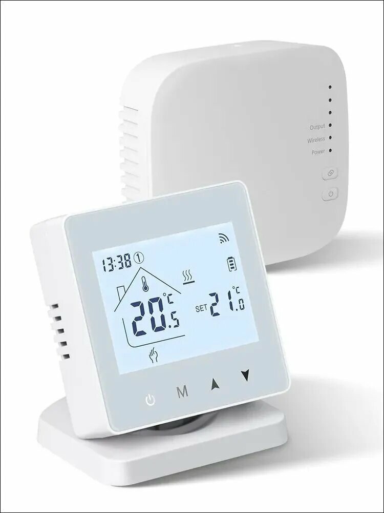 Терморегулятор/термостат до 600Вт Для электрического котла, Для газового котла, белый