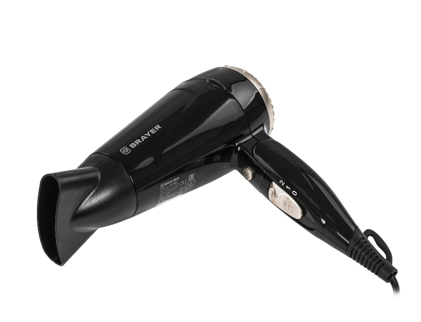 Фен BRAYER BR3024, складной, защита от перегрева, 1600 Вт, подача холодного воздуха — фото 1