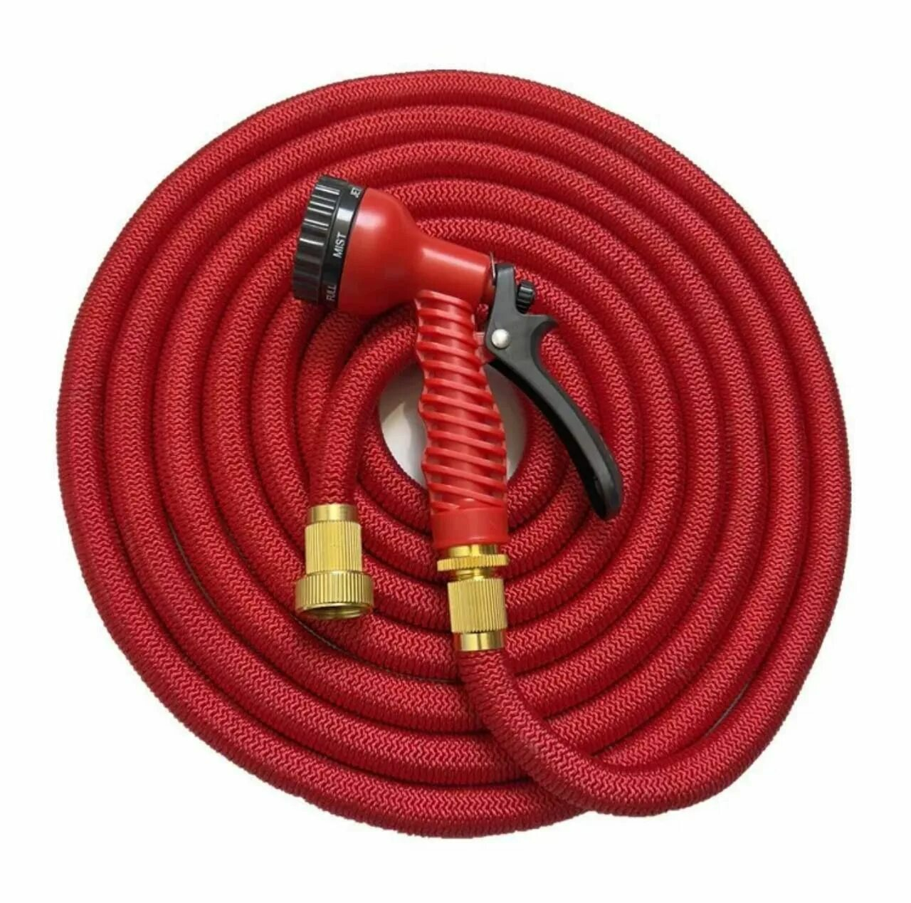 Шланг поливочный, растягивающийся с насадкой распылителем Magic Garden Hose, длина 2,5 метра