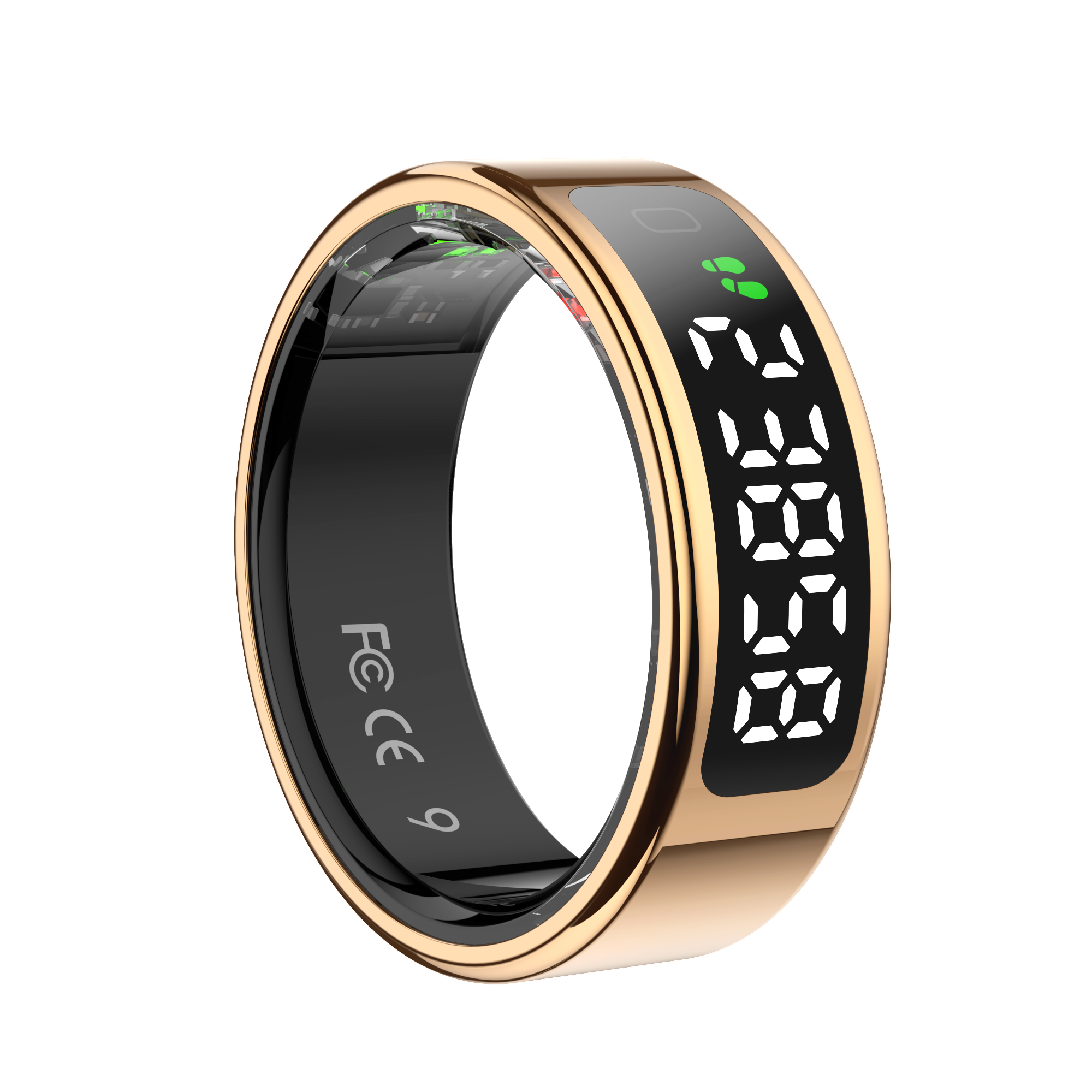 R11 Умное кольцо Bluetooth, отслеживание сна, женский цикл, сенсорный экран, NO.10 20MM, золотой