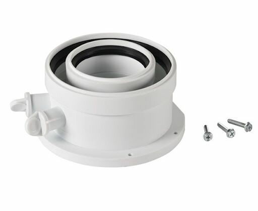 Адаптер для конденс. котлов вертикальный 80/125 (полипропилен/алюминий)