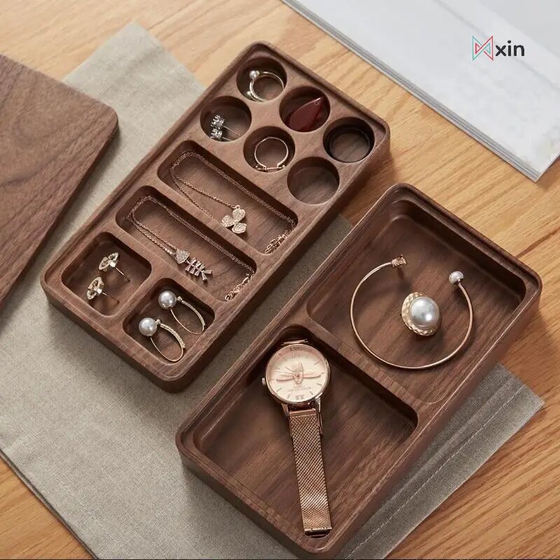 Шкатулка Earring Holder, дерево, черный орех, для хранения украшений