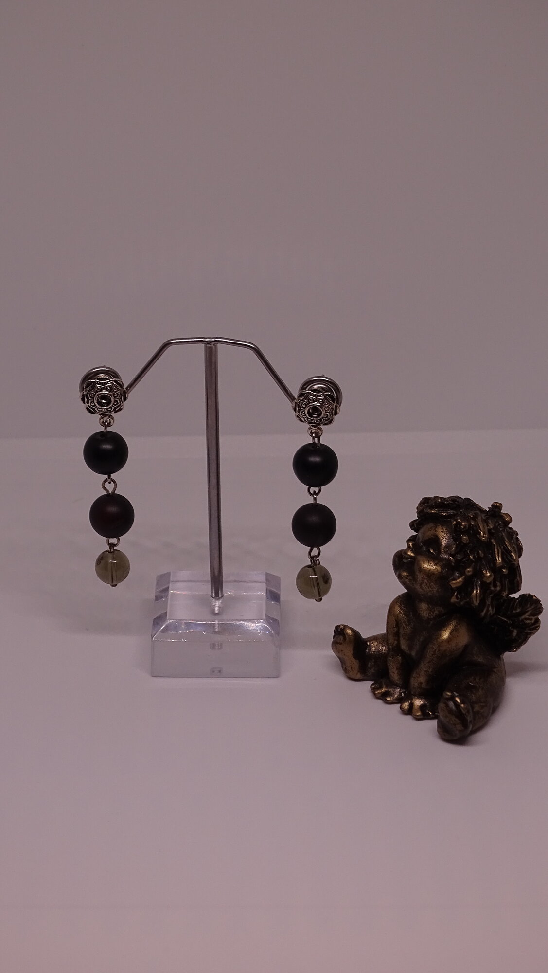 Серьги пусеты, с подвесками