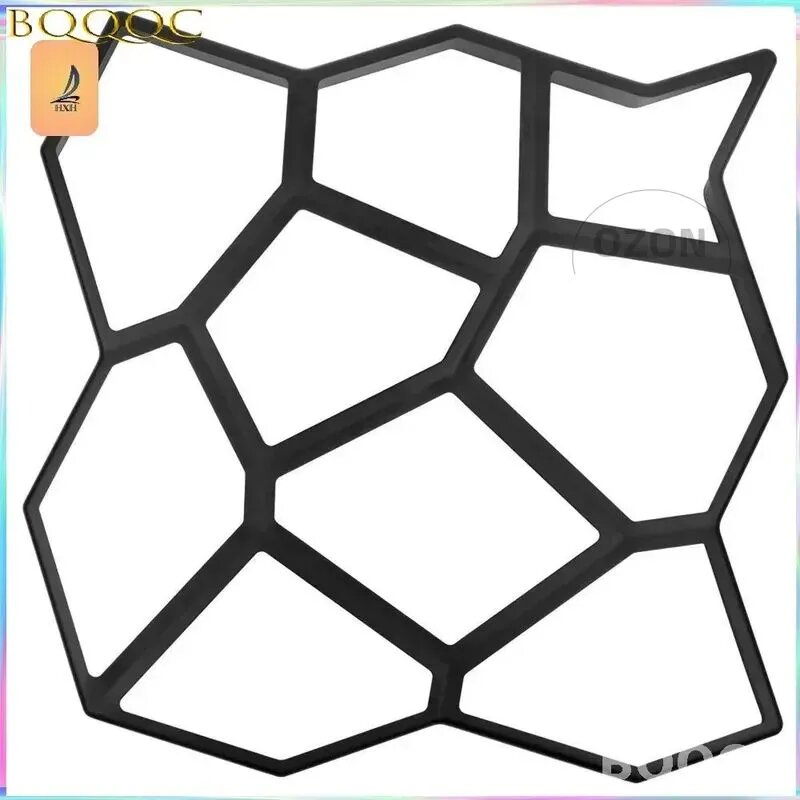 Форма для отливки садовых дорожек 50*50*6см VORTEX, пластик, черный