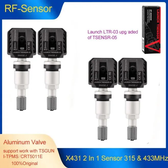 2026 LAUNCH X431 RF-SENSOR 2 в 1 315 МГц и 433 МГц Датчик TPMS Инструменты для ремонта LTR-05N 4pcs