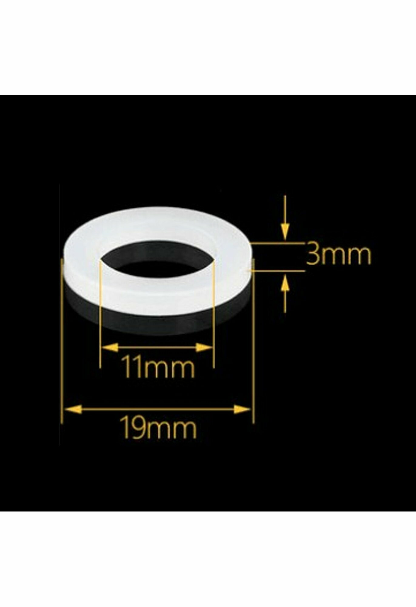 12 силиконовых плоских прокладок, уплотнительные кольца, белые, 1/2 дюйма, для предотвращения протечек кранов и труб