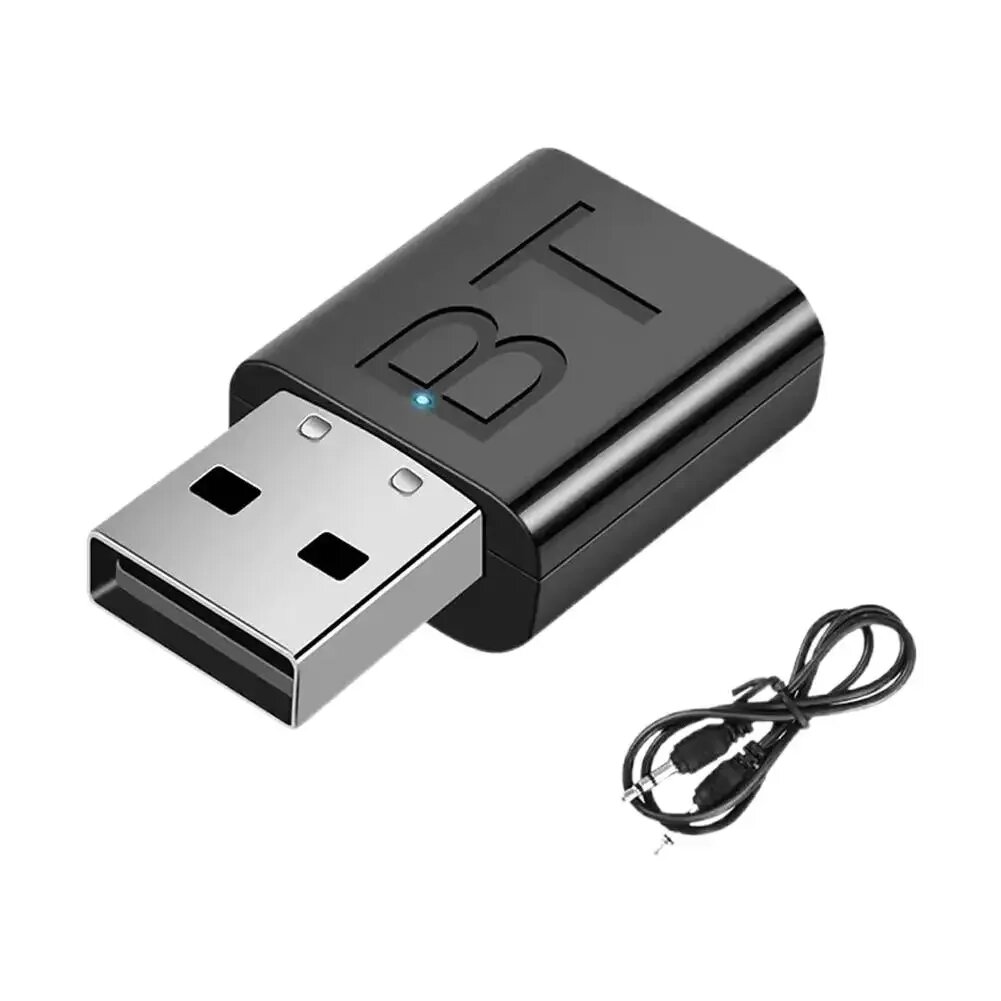 Автомобильный Bluetooth-адаптер Адаптер аудиоприемопередатчика Адаптер 2-в-1 USB Компьютерный ТВ-выход Двойной автомобиль Q5P6