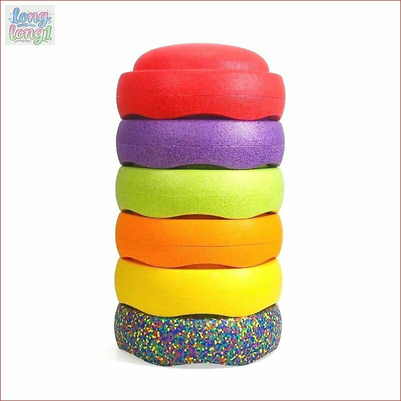 Балансир для детей/Балансировочные полусферы детские для свободной игры 6шт. круговой