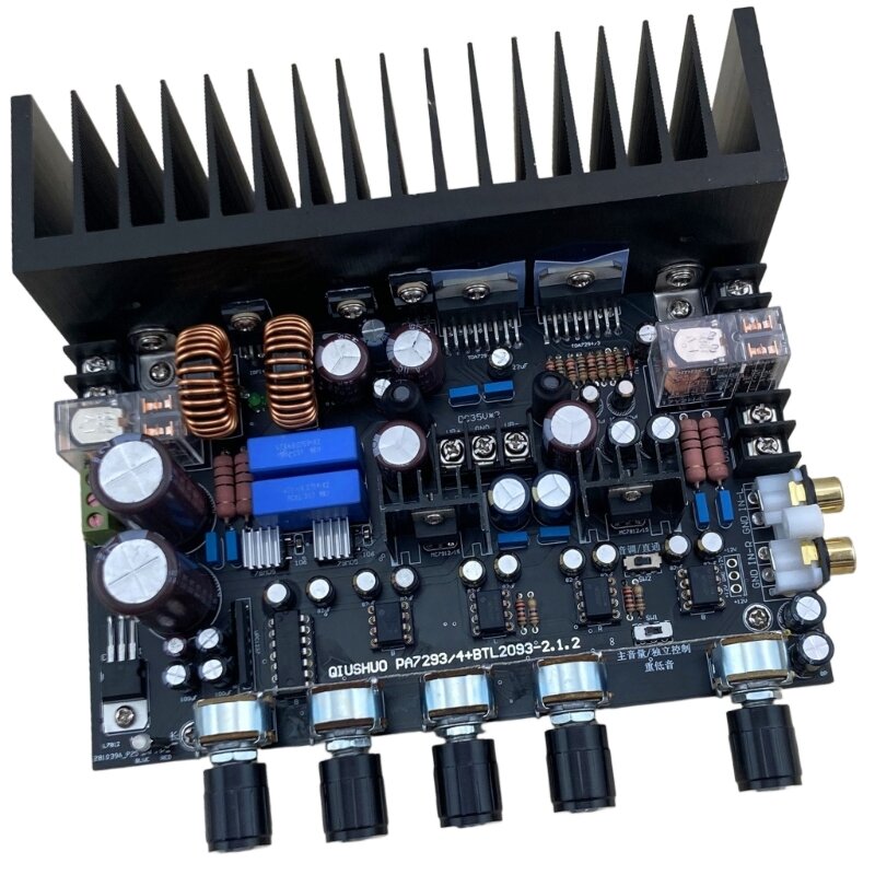 Плата 2,1-канального Усилителя С чипом TDA7294, Встроенным предусилителем И боевым Выходом Для домашней звуковой структуры, встроенной В Радиатор
