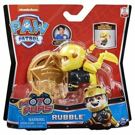 Nickelodeon Moto Pups Rubble Фигурка Щенячий патруль Мотощенки Крепыш 6059490/20130055