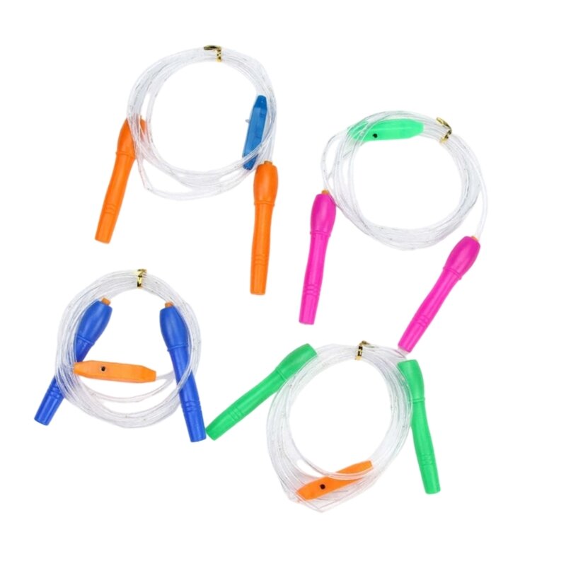 Упражнение Со Скакалкой Скакалка с Регулируемой Длиной и Нескользящей Ручкой, Светодиодная Скакалка для занятий Фитнесом среди Юниоров