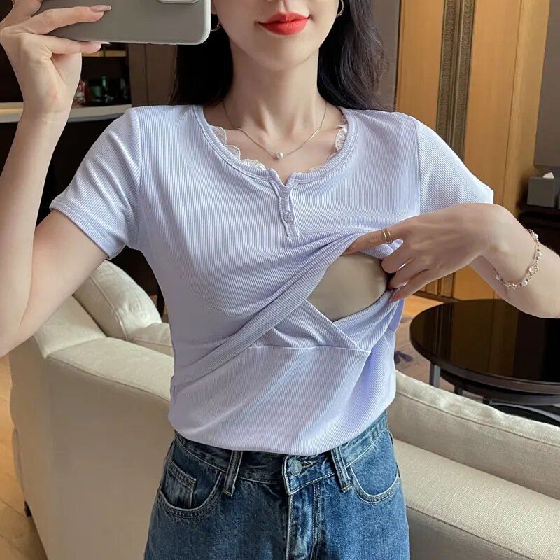 Футболка для кормящих мам