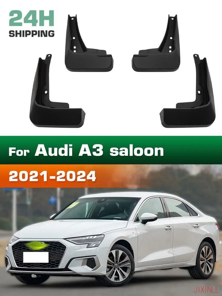 Брызговики для Audi A3 saloon 2021-2024 Standard, 4 шт. ABS пластик