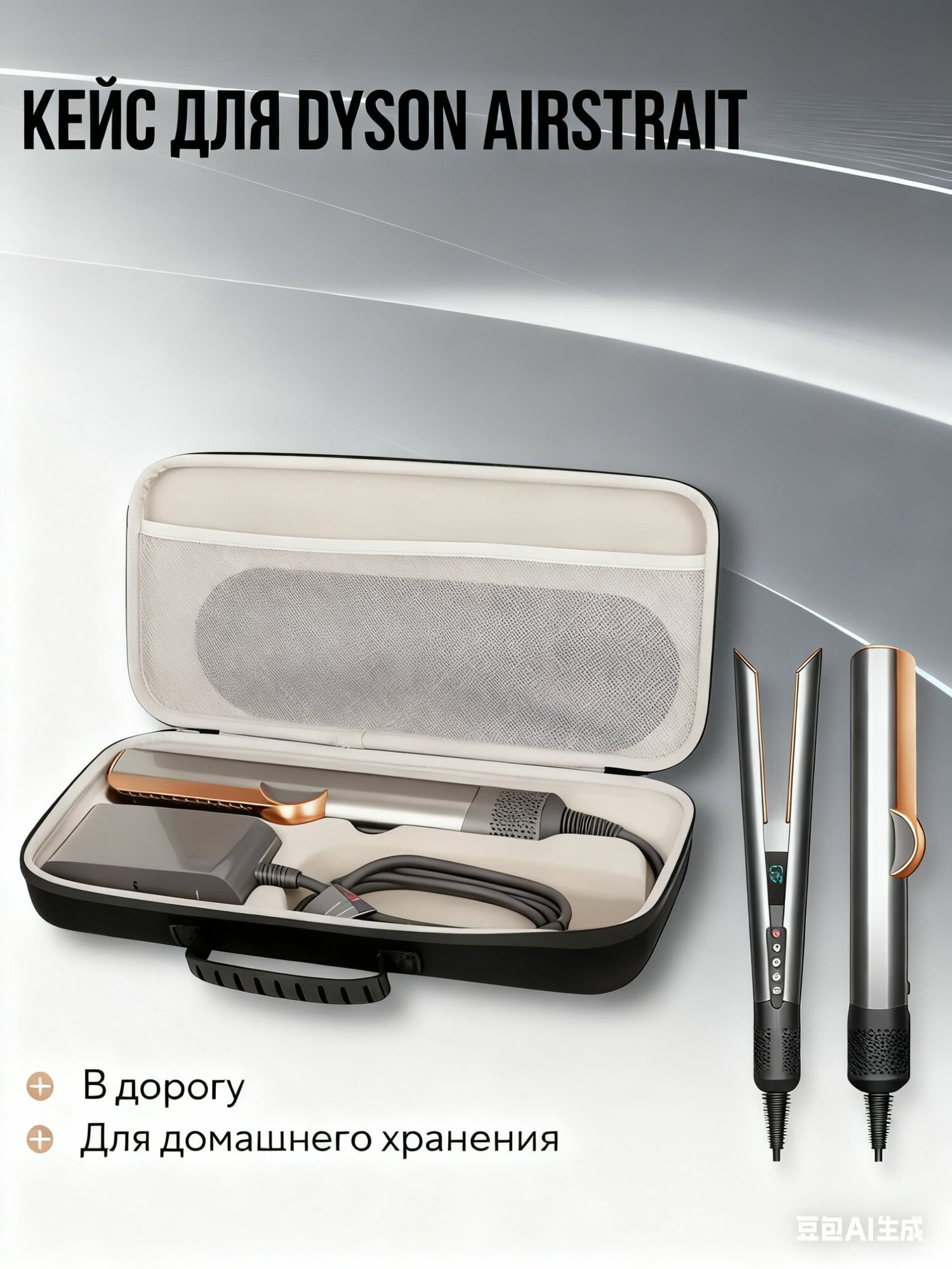 Кейс для выпрямителя Dyson Airstrait HT01 / Чехол для фена- выпрямителя / Дорожный подаропрочный кейс