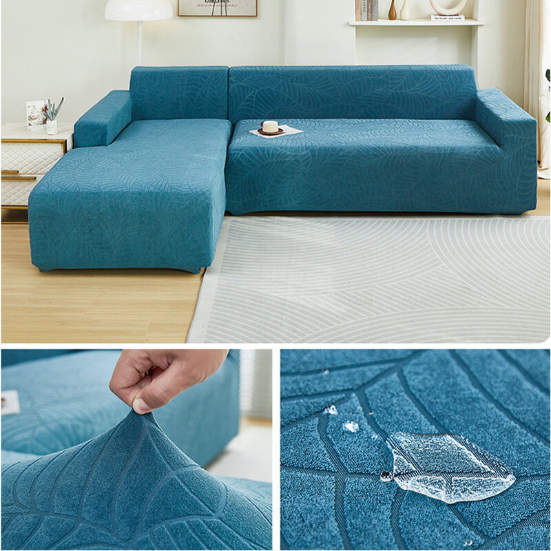 Водонепроницаемый универсальный чехол для дивана, подушка для дивана, ткань для чехла дивана, покрывало для дивана, трехместный диван с жаккардовым узором в виде листьев.