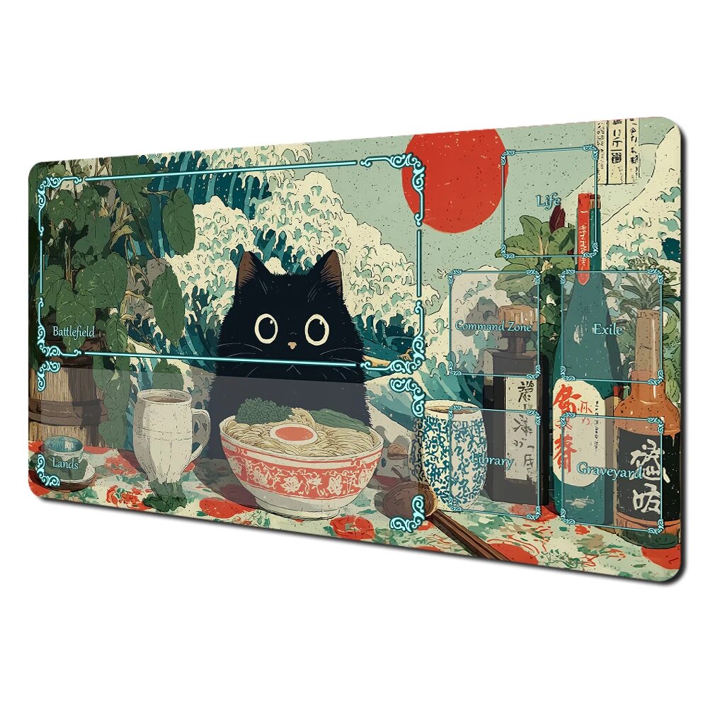 Игровой коврик Mairuige для TCG 35x60 см Черный, 600x350x3mm, playmat-16
