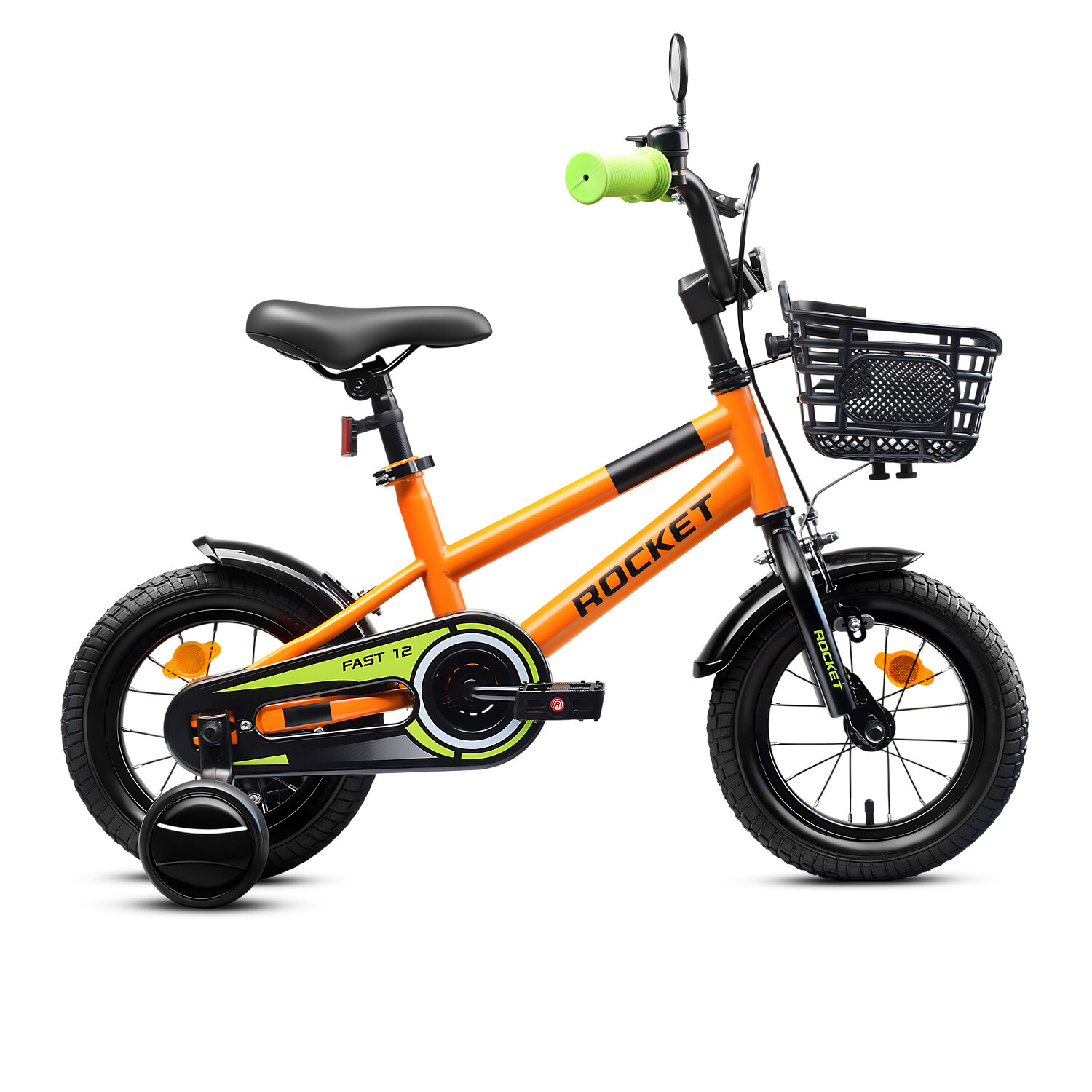 Велосипед ROCKET Fast 12", оранжевый, 12-дюймовый, для детей от 3 лет