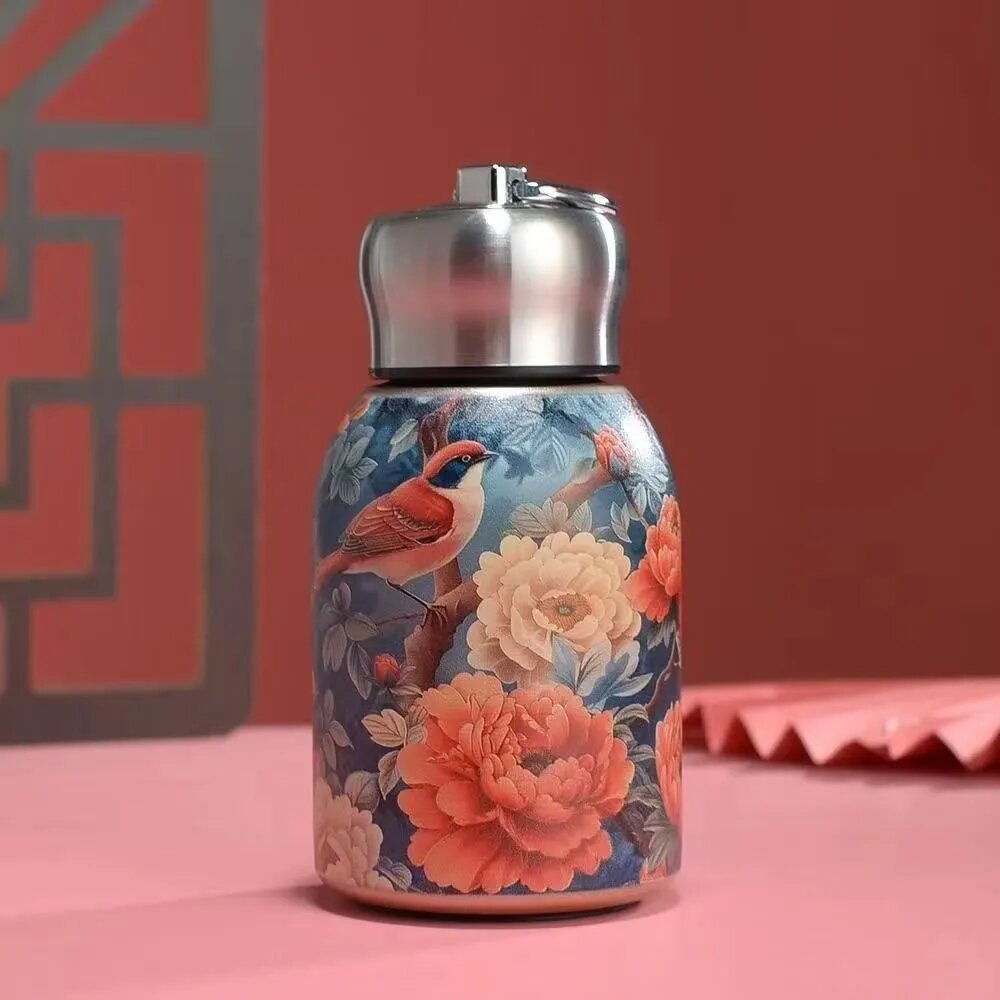 Термос Непроливайка, Можно мыть в посудомоечной машине, Крышка-чашка "Китайский шарм* легкая роскошная вакуумная колба", 0.3 л