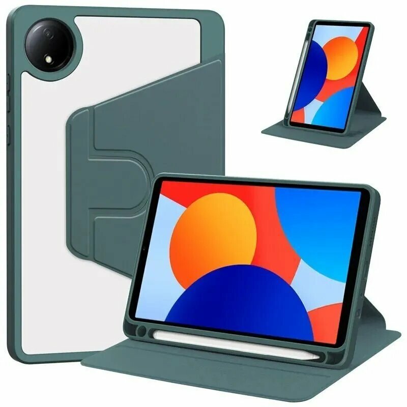 Умный чехол для Xiaomi Redmi Pad SE 8,7 дюймовый стенд вращающийся кожаный магнитный с карандашом держатель для Xiaomi Redmi Pad SE 8,7 "корпуса планшета