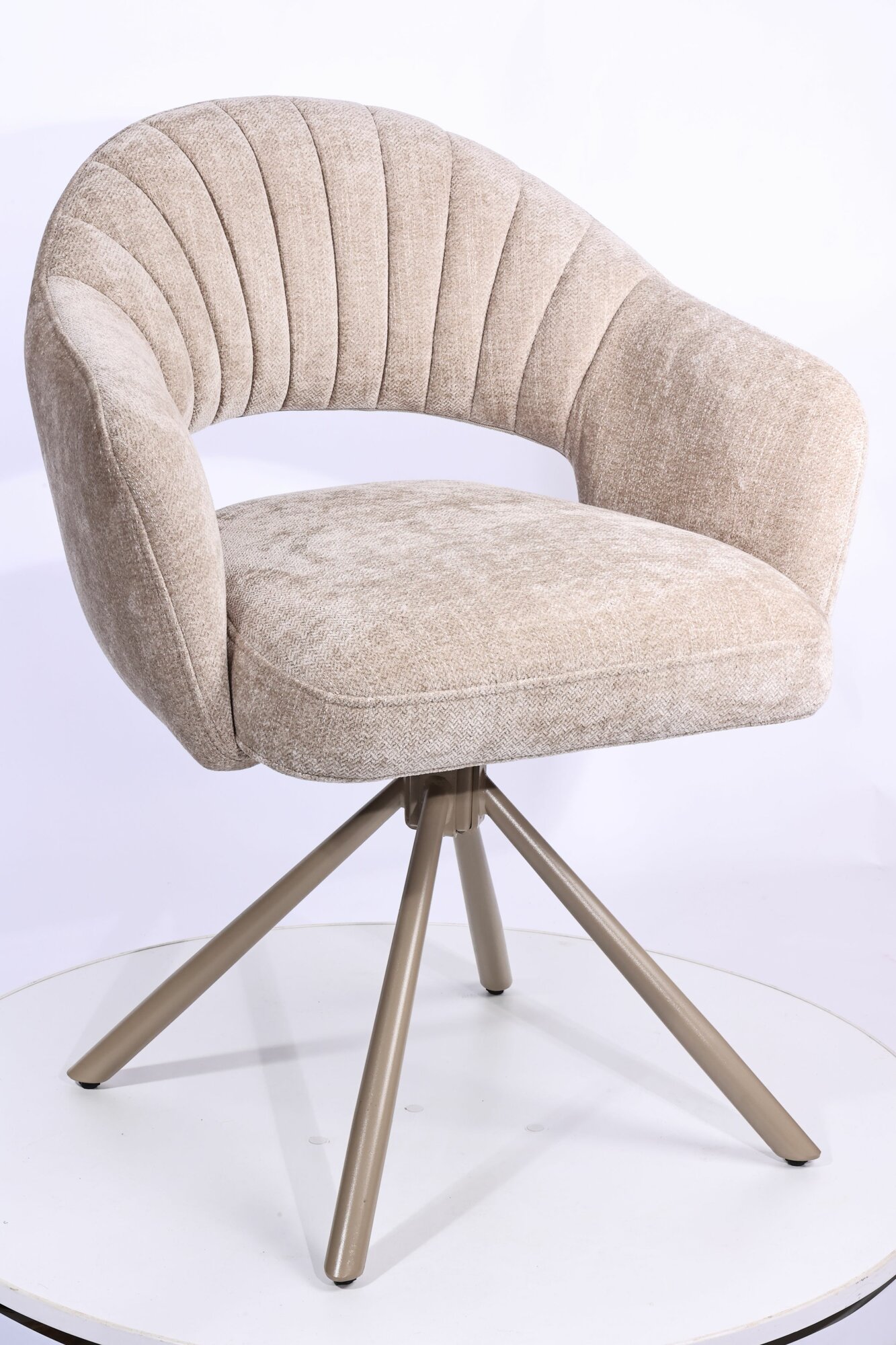 Стул-кресло Кристалл 2 шт, поворотный, мягкий, со спинкой, пружинный блок