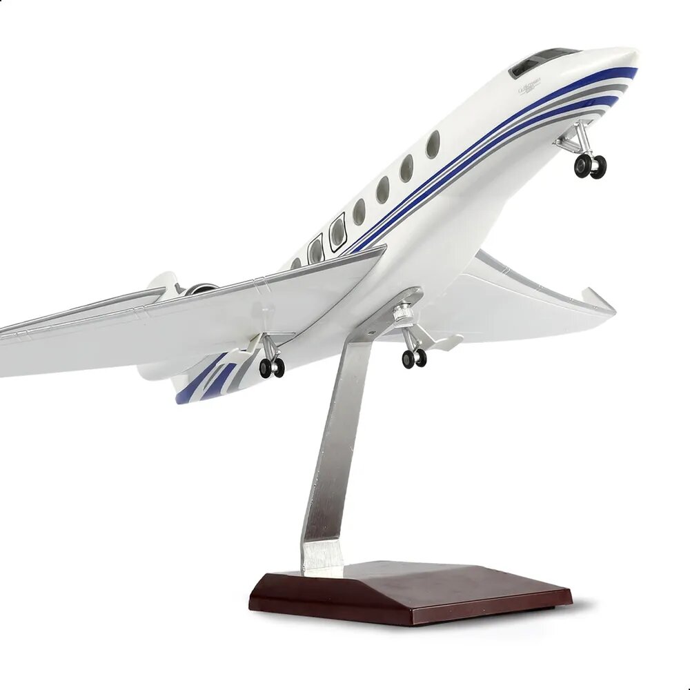 Миниатюра бизнес-джета G650 1:67 Смоляная сборная модель с подставкой Коллекционный вариант для авиаманьяков