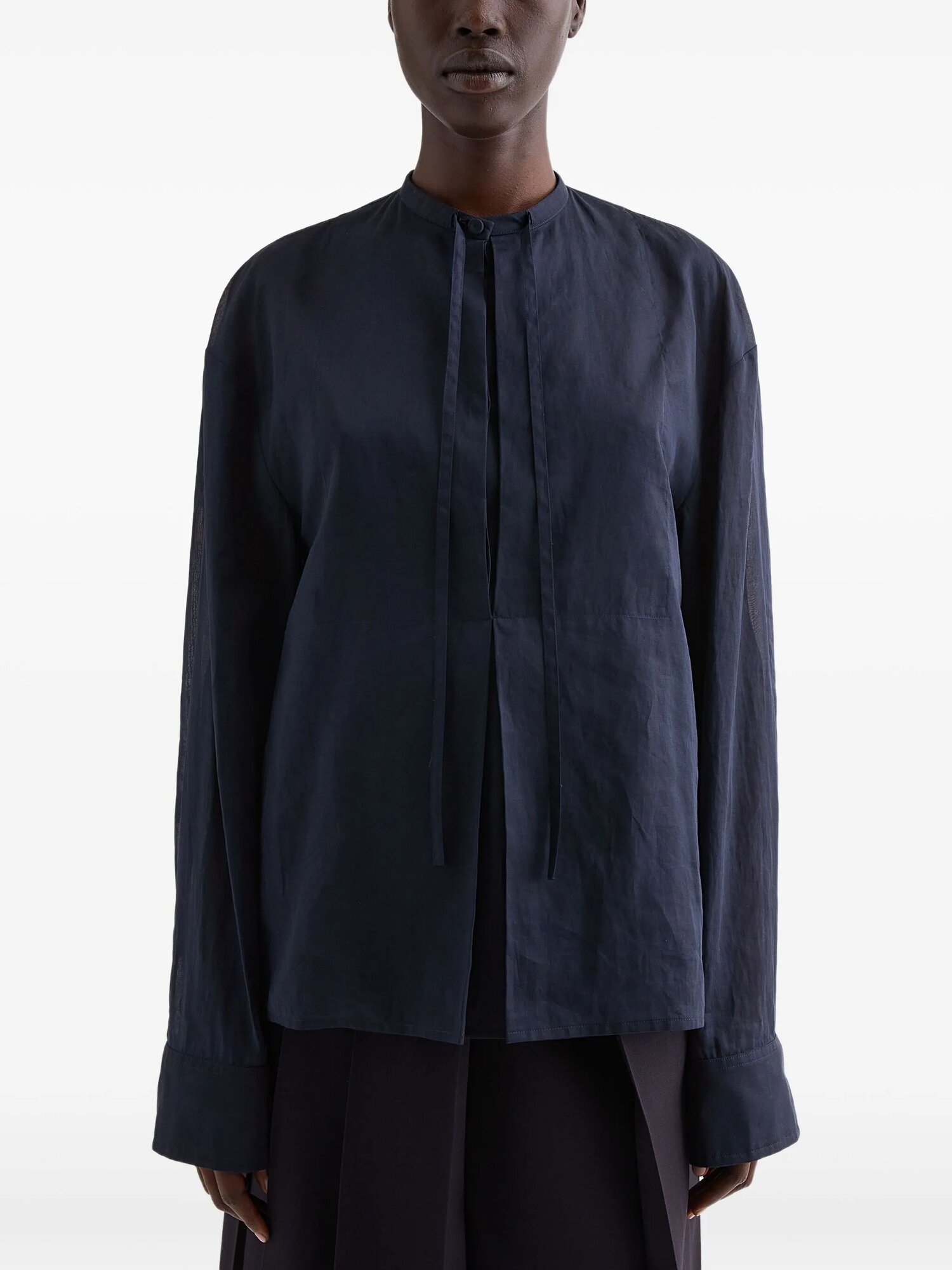 Блуза Jil Sander, размер 32, синий — фото 1