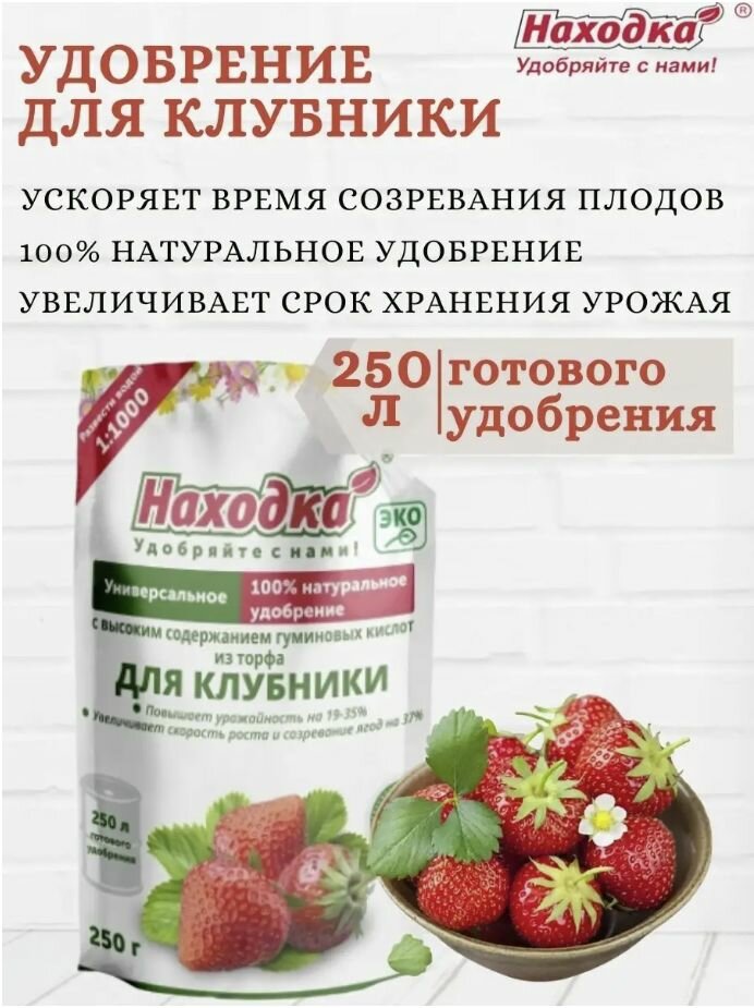 Удобрение для клубники малины земляники ЭКО Находка. Концентрат на 250л