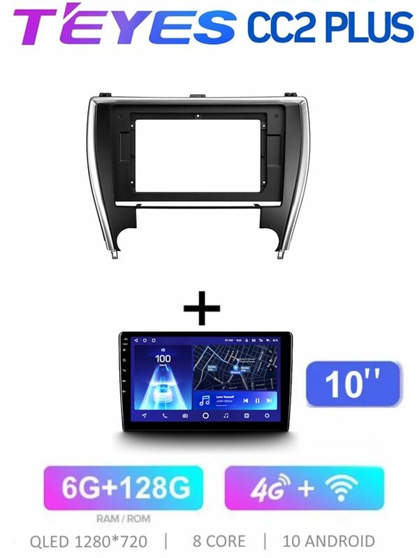 Магнитола 10" Teyes CC2 Plus 6/128 Gb для Toyota Camry 7 50 55 2014-2017 US EDITION (A)