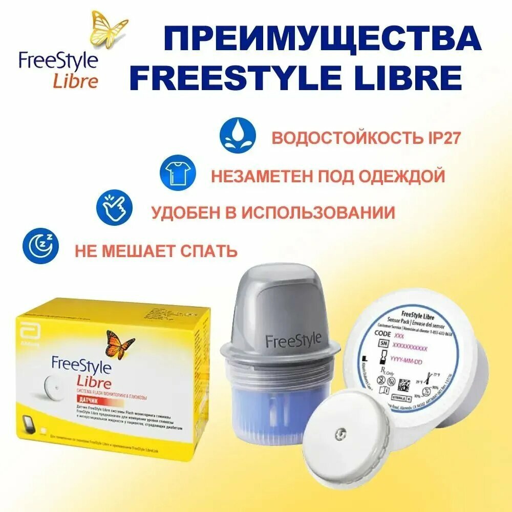Сенсор FreeStyle Libre для непрерывного мониторинга глюкозы крови