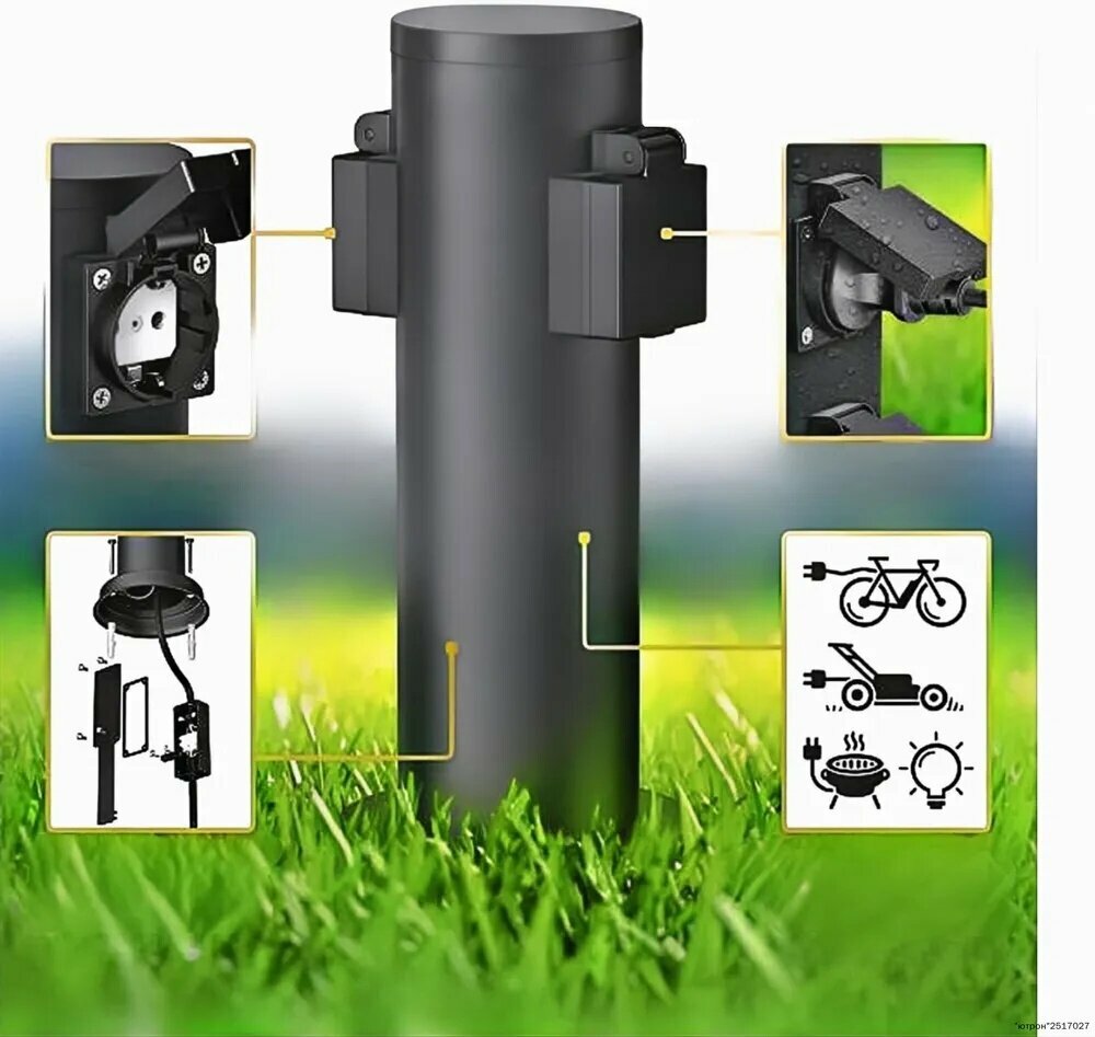 Наружная водонепроницаемая розетка для розеток