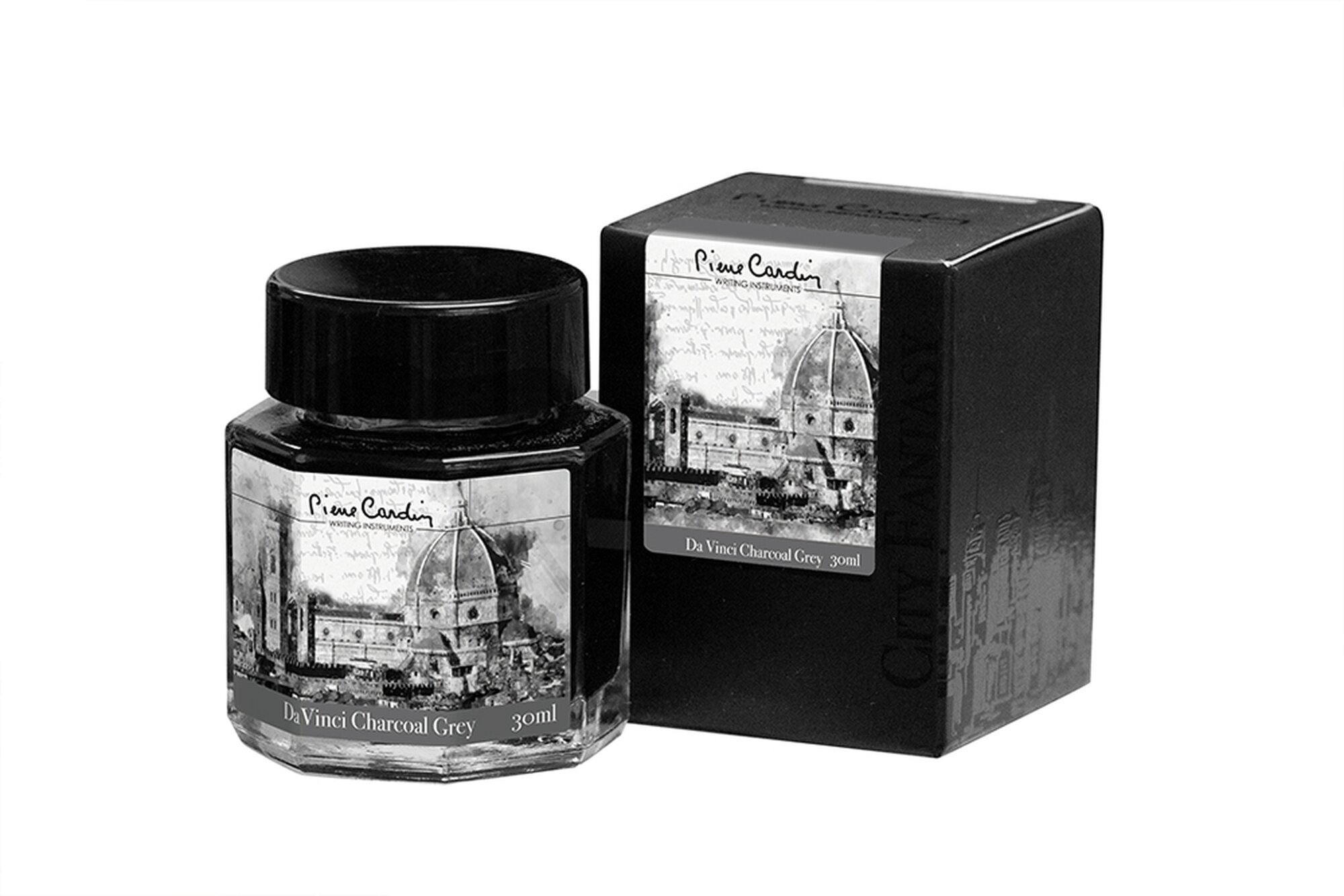 Флакон чернил Pierre Cardin 30мл, серия CITY FANTASY цвет Da Vinci Charcoal Grey (Серый да Винчи), PC332-S9