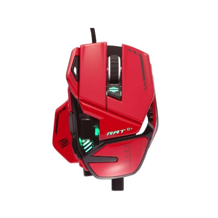 Mad Catz R.A.T. 8+ ADV Игровая мышь красная (PMW3389, Omron, USB, 11 кнопок, 20000 dpi, RGB подсветка)