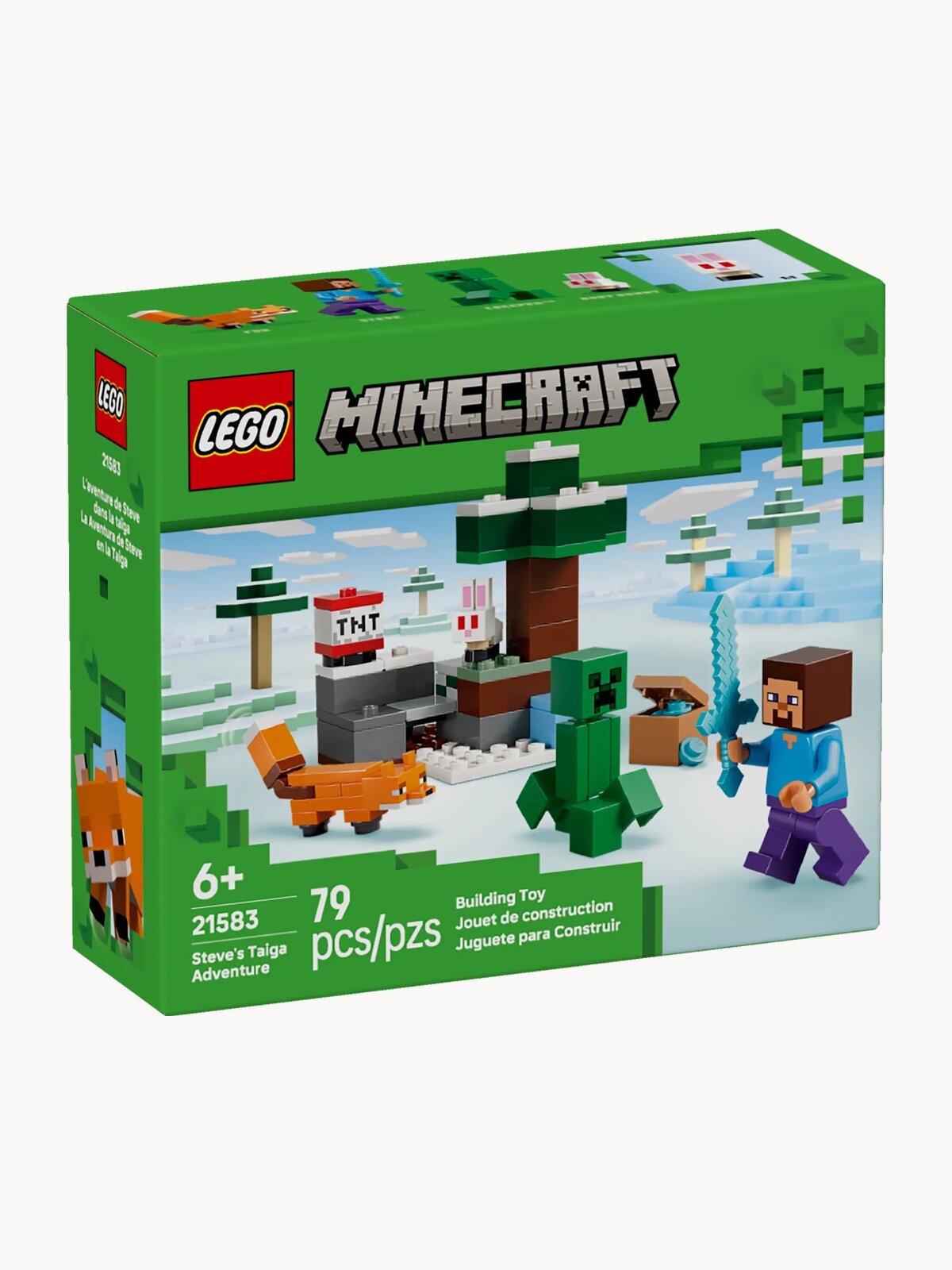 Конструктор LEGO Minecraft® 21583 Приключения Стива в тайге, 79 дет.