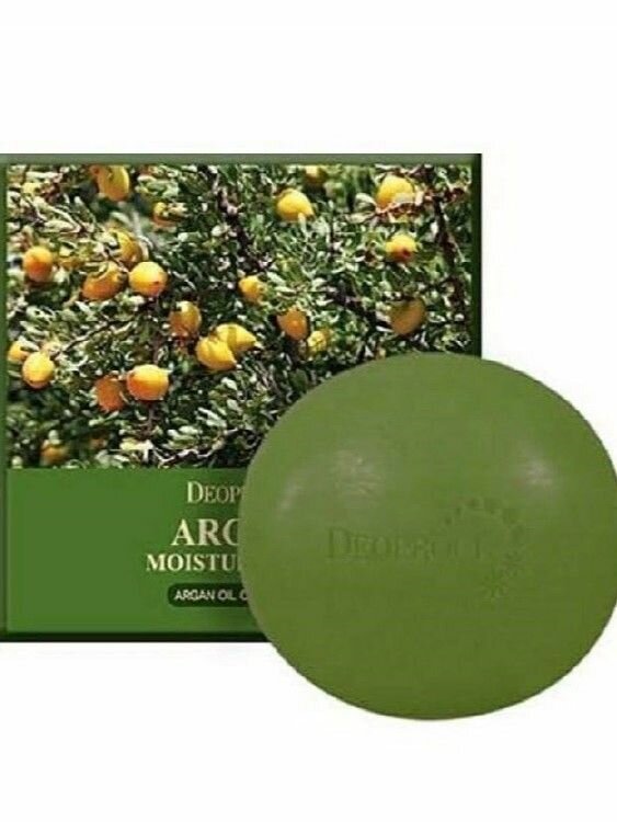 Увлажняющее мыло с аргановым маслом Deoproce Argan Moisture Soap . Корея,100 гр