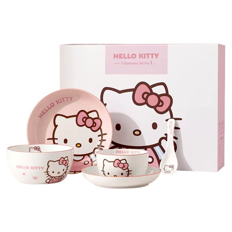 MINISO керамическая посуда Hello Kitty для детей 3+, Розовый