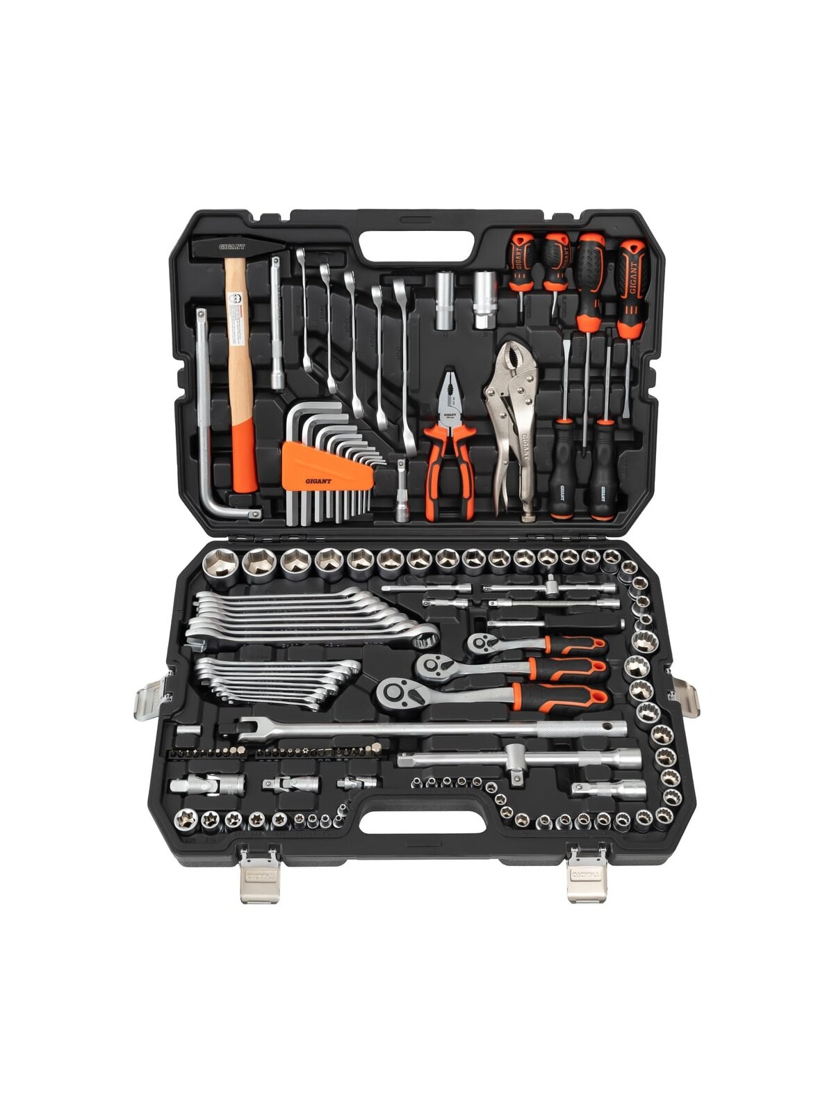 Набор инструмента Gigant 1/2, 1/4 и 3/8 дюйма с 6-гранными головками, 142 предмета GAS-142